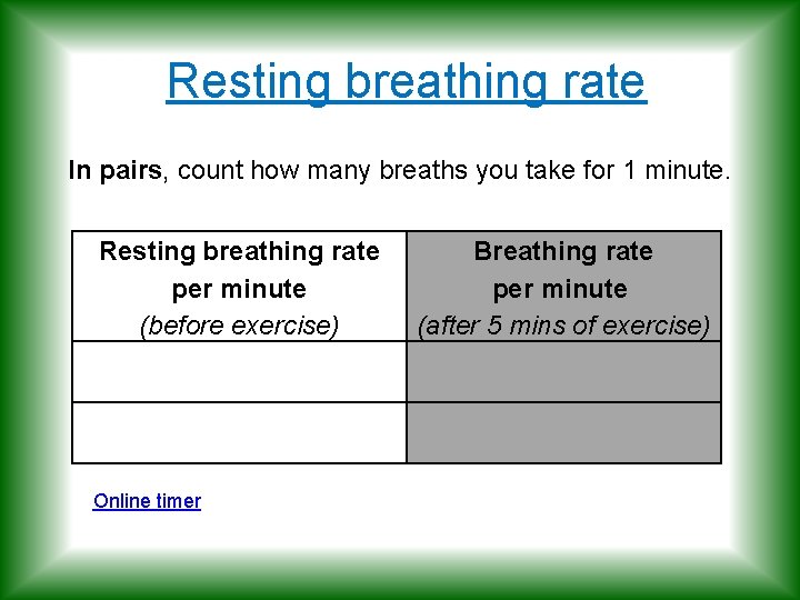 Fitness and breathing 15122021 Complete your starter sheet