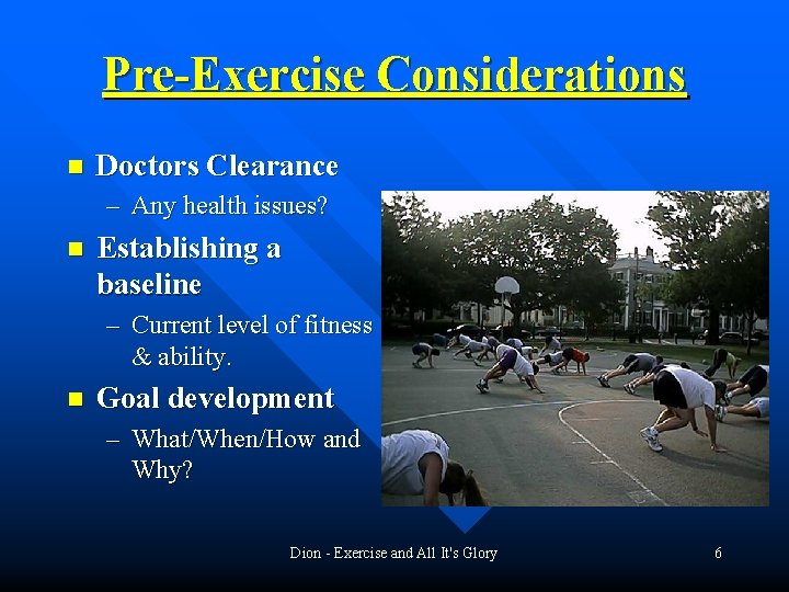 BEHOLD EXERCISE AND ALL ITS GLORY KNOWLEDGE IS
