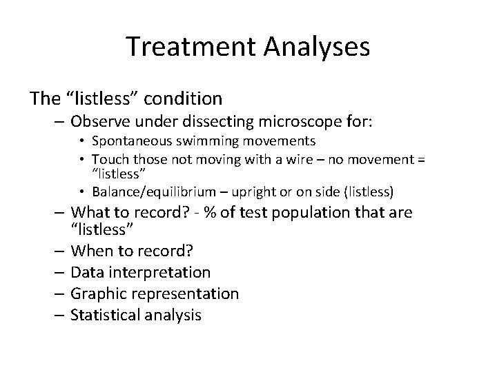 Zebrafish Developmental Experiments 0 7 Days of Development
