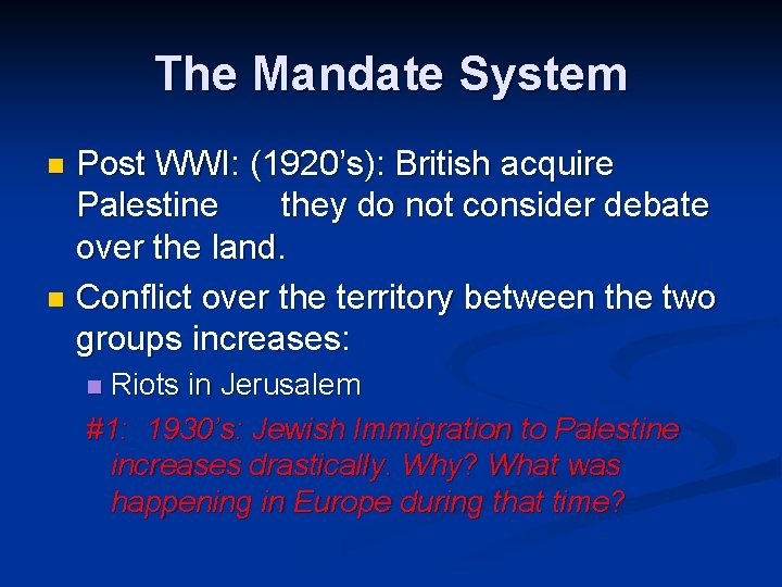 ArabIsraeli Conflict The Disputed Territory n When you