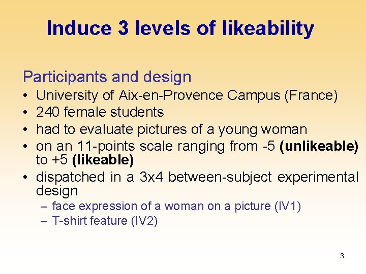 David VAIDIS Sverine HALIMIFALKOWICZ Social Psychology Lab EA