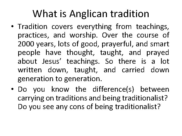 To Be An Anglican Christian Lesson 3 Anglican