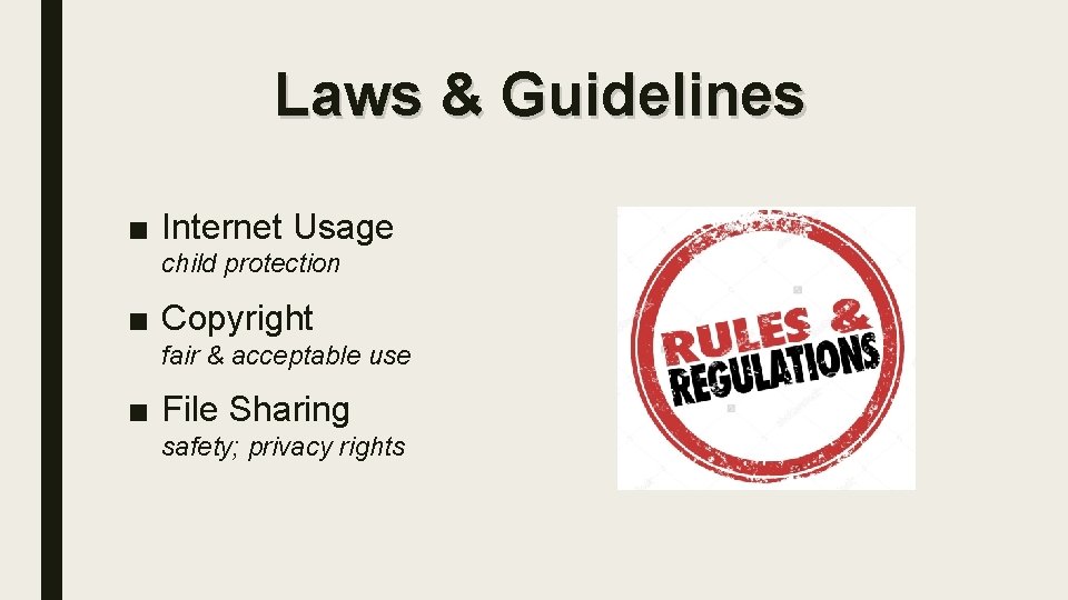 INTERNET SAFETY ACCEPTABLE USE STANDARDS Marketing 1 IDENTIFY