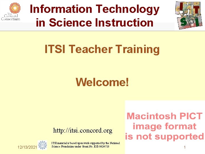 Information Technology in Science Instruction ITSI Teacher Training
