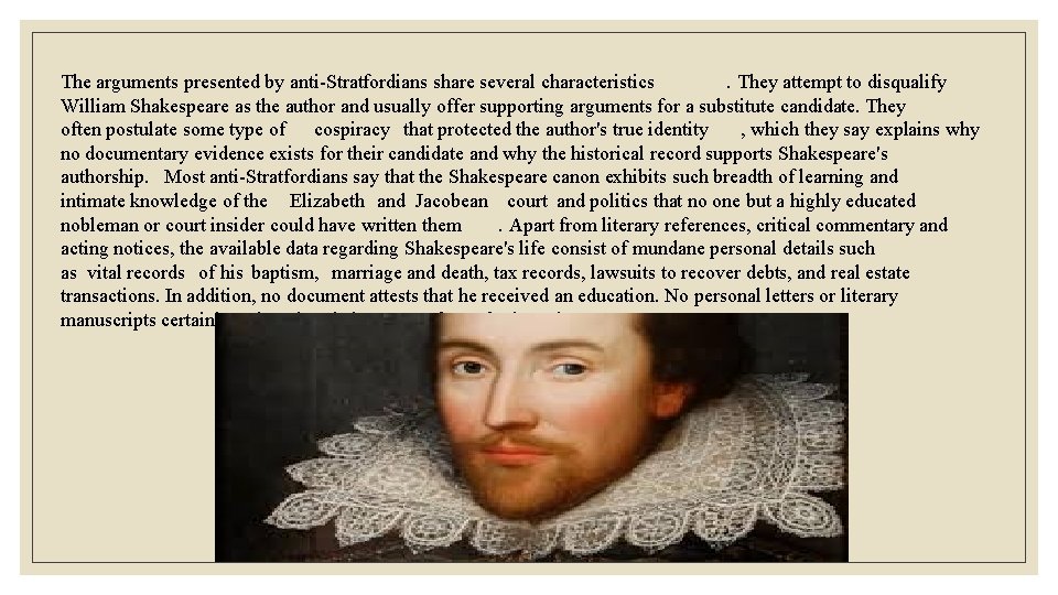 Shakespe The great ars Elizabethan poet William Shakespeare