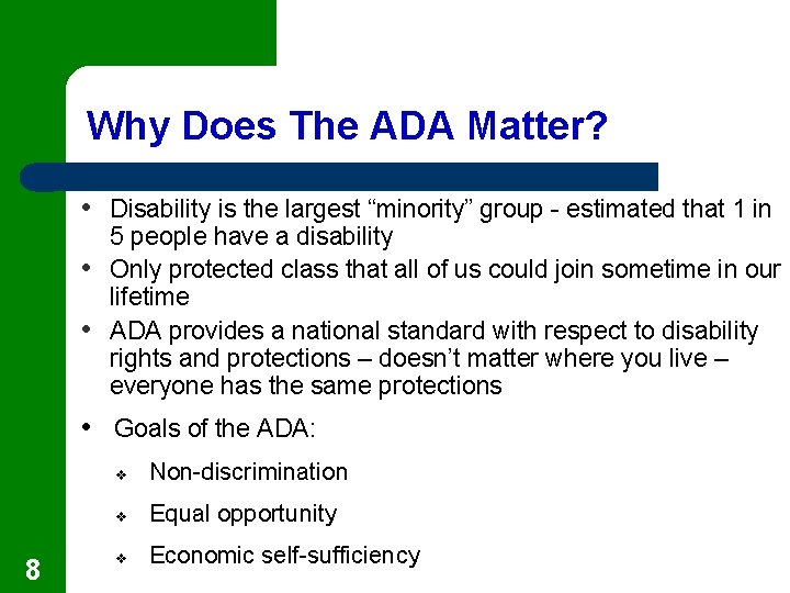 ADA and Mental Illness NAMI Illinois Conference 1
