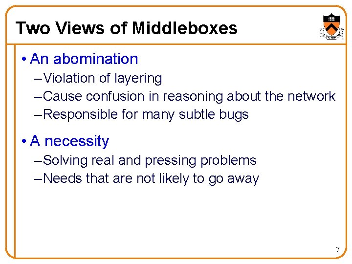 Middleboxes Reading Section 8 4 COS 461 Computer