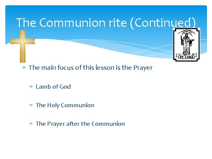 Lesson 6 I understand what Lamb of God