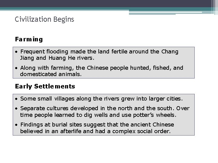 Ancient China Chapter 6 Lesson 1 Geography and