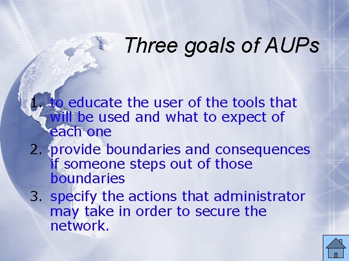 Acceptable Use Policies and Internet Safety Melissa Borger