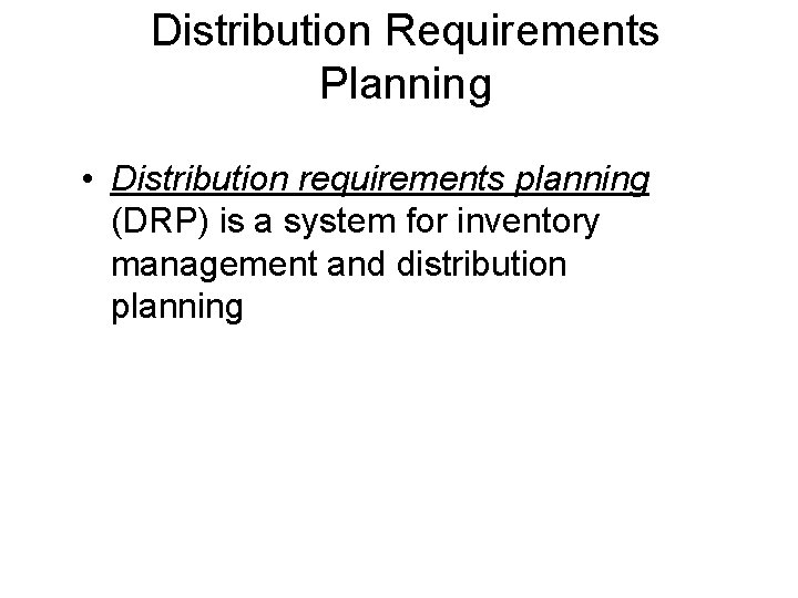 Supply Chain Management Chapter 11 There are no