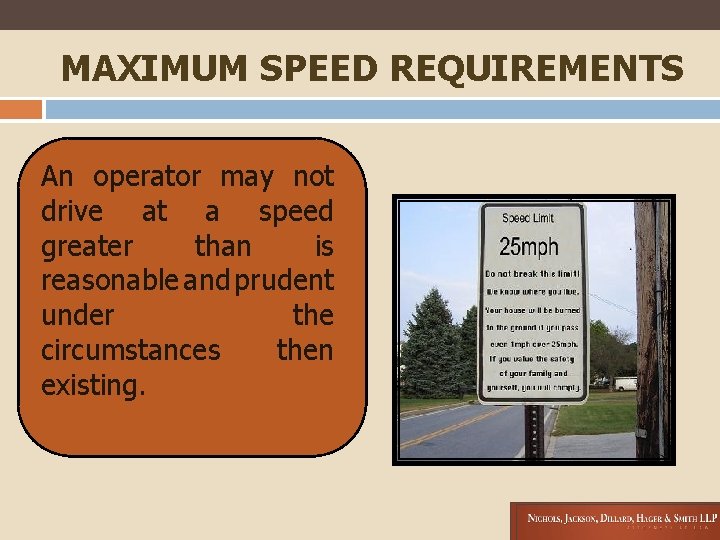 SPEED LIMITS Joe Gorfida Jr jgorfidanjdhs com Main