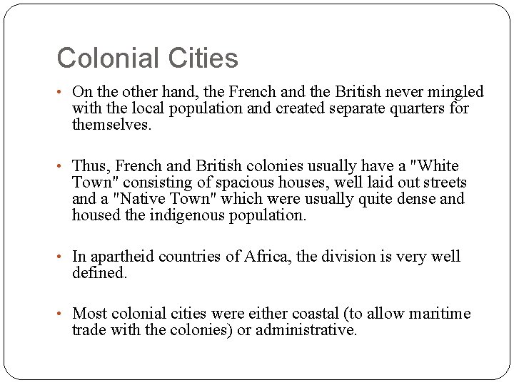 Squatter Settlements and Mega Cities Keller APHG Traditional