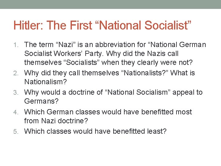 WORLD WAR II A Briefish Lesson Learning Targets