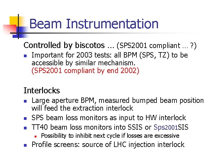 SPS Extraction 15 Michel Jonker Review of LTI