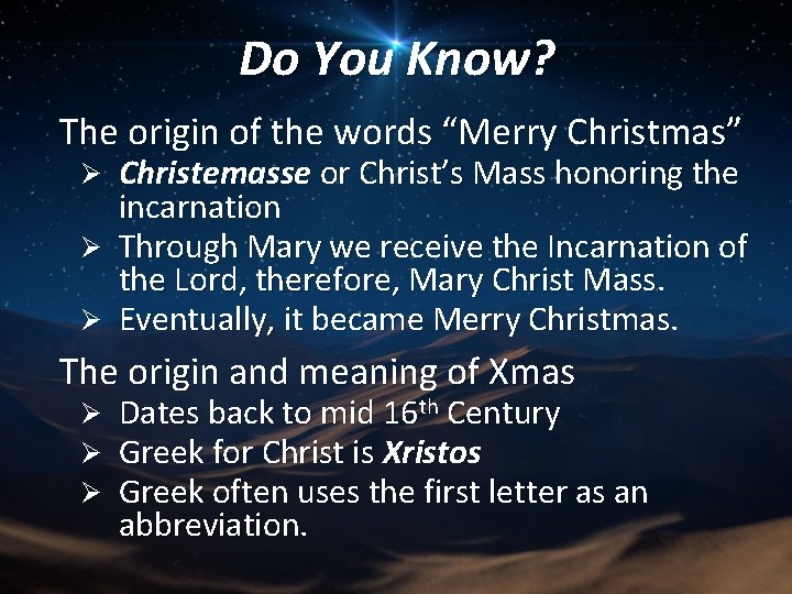 Do You Know The origin of the words