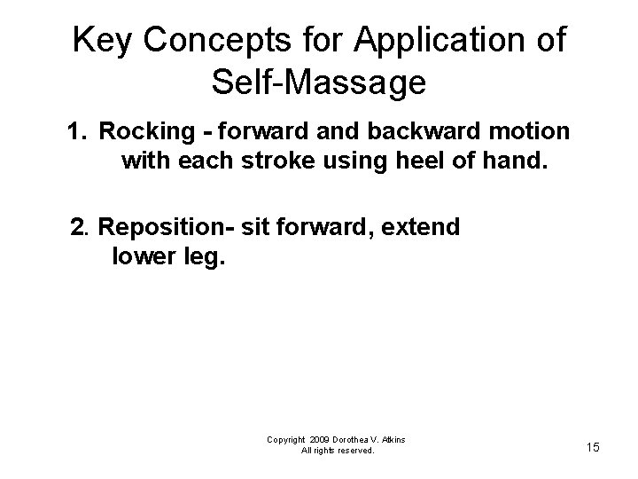SelfMassage for Osteoarthritis of the Knee Created by