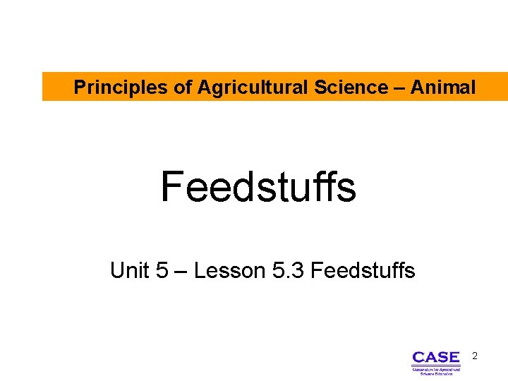 Principles of Agricultural Science Animal 1 Principles of