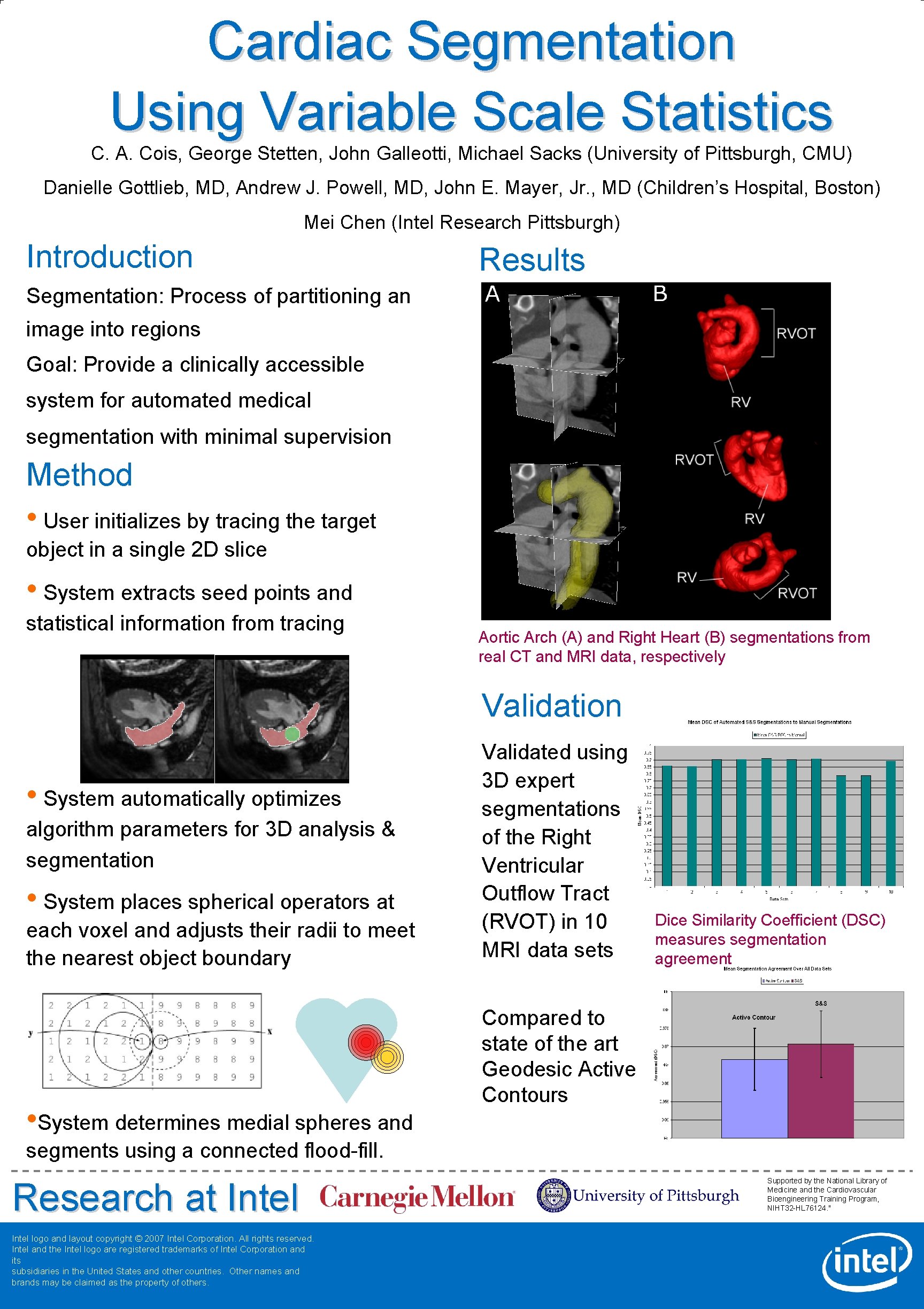 Cardiac Segmentation Using Variable Scale Statistics C A