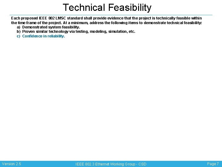 IEEE 802 3 Criteria for Standards Development CSD