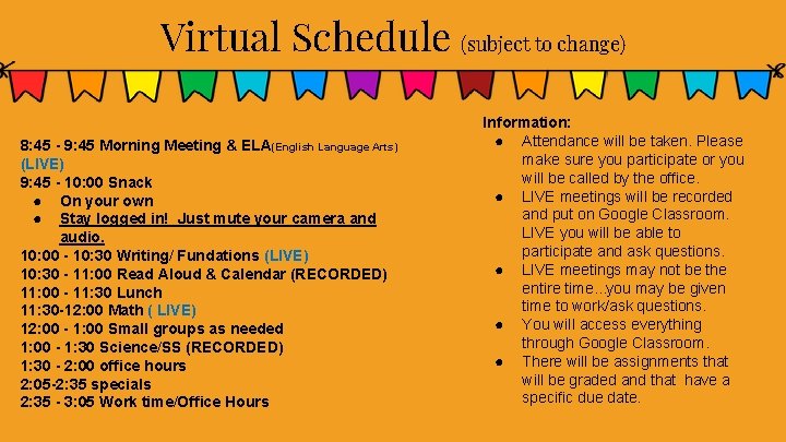 Virtual Curriculum Night Mrs Rotert First Grade 2020