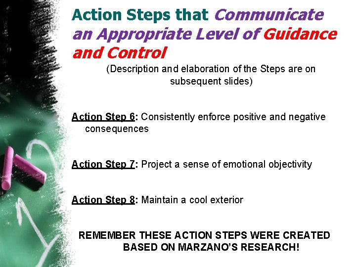 Building Effective Relationships in the Classroom 8 Action