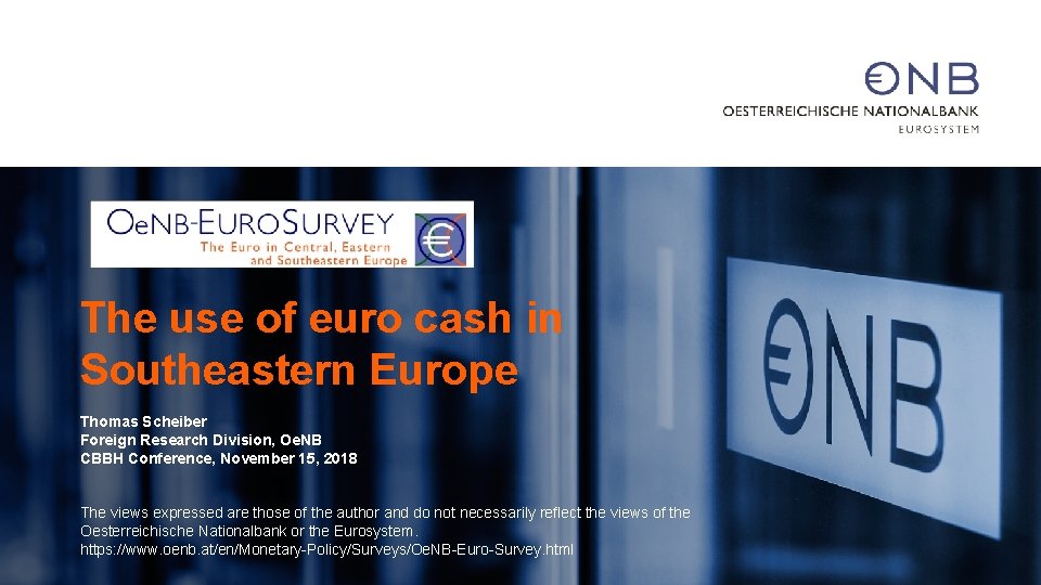 The use of euro cash in Southeastern Europe