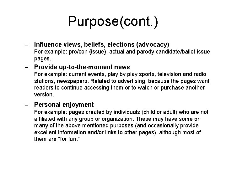 How to Evaluate a Web Page How to