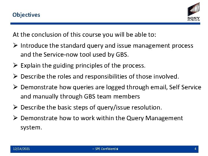 GBS Query Management Process and Service Now Training