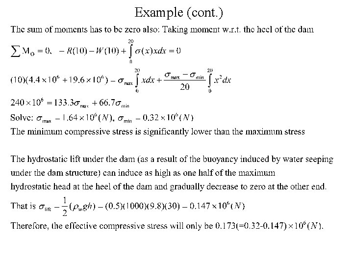 Arch Dams Arch Gravity Dam Dams cont Hydrostatic