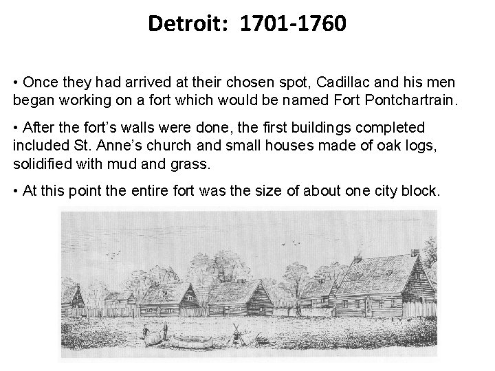 Detroit The Early Years The French Years 1701