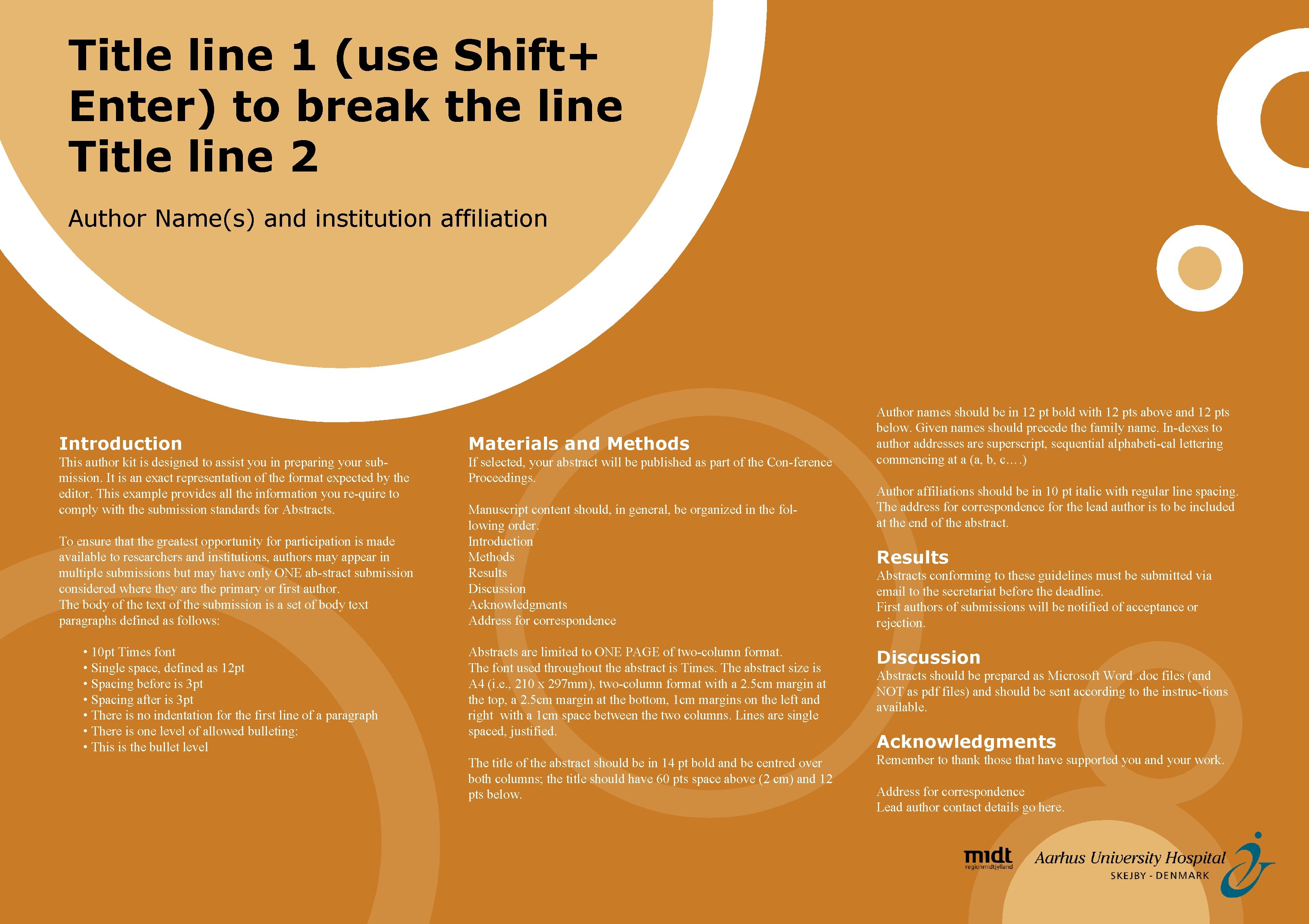 Title line 1 use Shift Enter to break