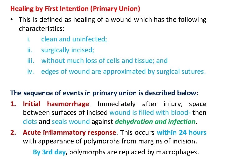 UNIT I Inflammation WOUND HEALING WOUND HEALING Healing