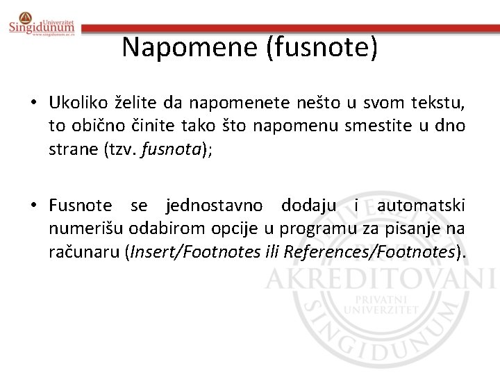 Akademsko pisanje Pravila pisanja seminarskog rada prof dr