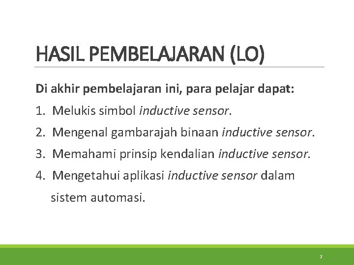 REKABENTUK SENSOR DALAM SISTEM AUTOMASI INDUCTIVE SENSORS HASIL