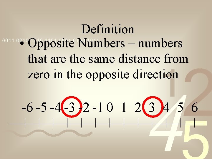 Positive and Negative Numbers STANDARDS MCC 7 NS
