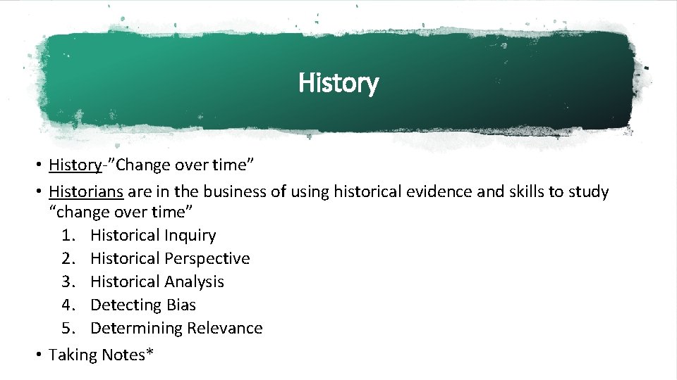 American History II Honors Spring 2020 Heritage High