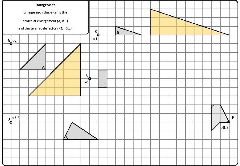 Enlargement Positive Worksheet C The worksheet is in