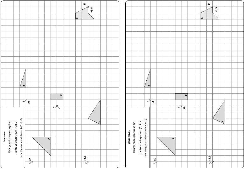 Enlargement Positive Worksheet C The worksheet is in