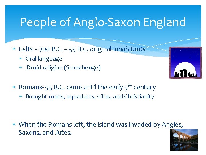 AngloSaxons Beowulf and the Epic Hero The Big