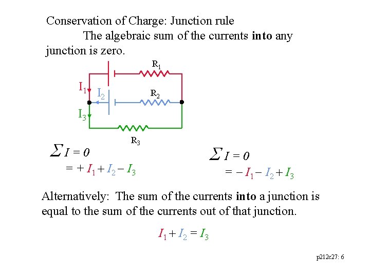 Direct Current Circuits Two Basic Principles Conservation of
