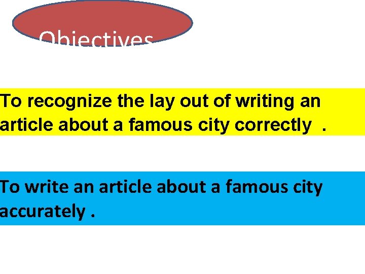 the map Objectives To recognize the lay out