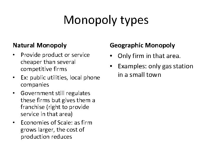 Market Structures Perfect Competition Large number of wellinformed