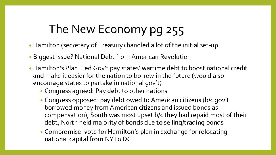 CHAPTER 9 The Federalist Era 9 1 The