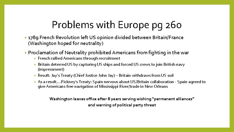 CHAPTER 9 The Federalist Era 9 1 The