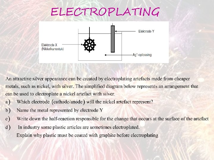 REVISION ELECTROCHEMISTRY OXIDATION Oxidation is a loss of