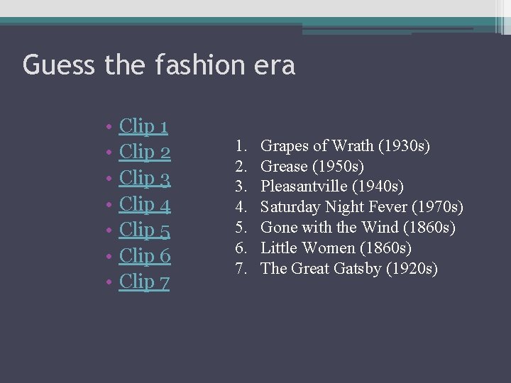Fashion History 1400s 2000s Guess the fashion era