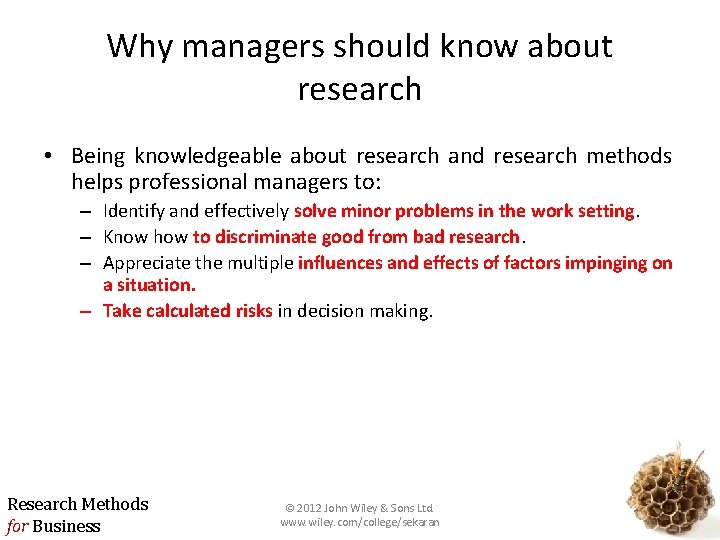 Introduction to Research Methods for Business 2012 John