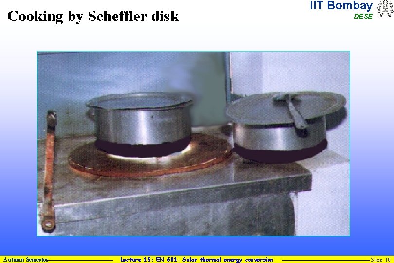 IIT Bombay DESE Solar Thermal Energy Conversion Lecture