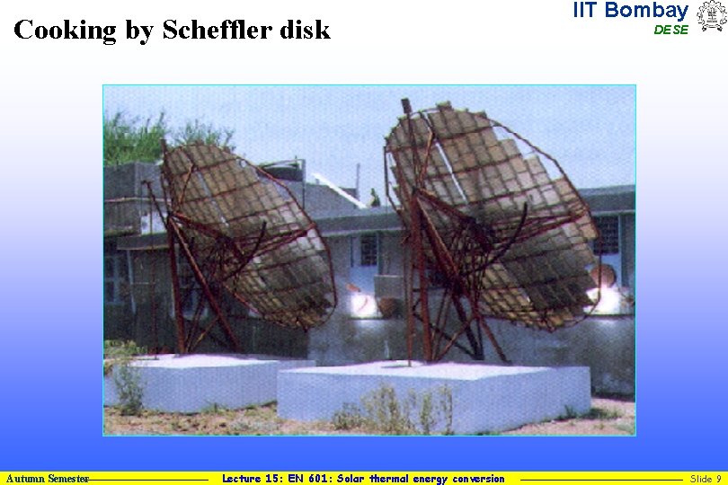 IIT Bombay DESE Solar Thermal Energy Conversion Lecture